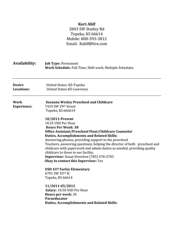 kahlf resume2014 | PDF