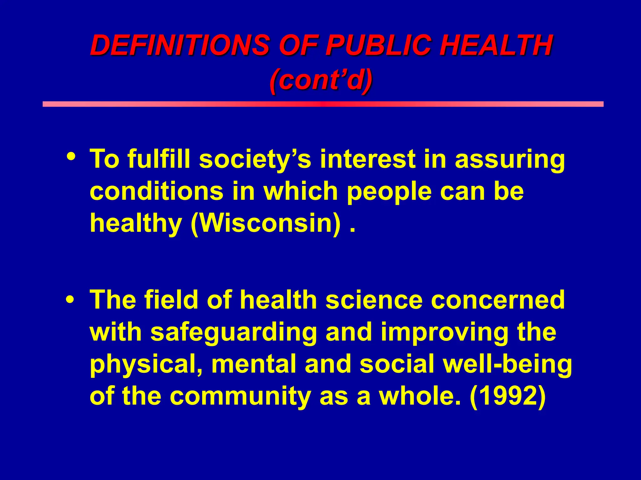 C01 P02 HISTORY OF PUBLIC HEALTH - community medicine.ppt