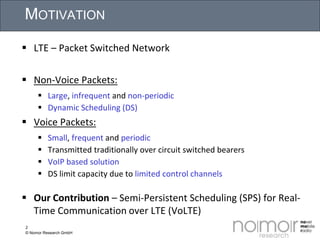 Packet Scheduling for Real-time Communication over LTE Systems | PPT