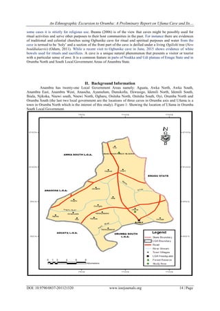 An Ethnographic Excursion to Orumba: A Preliminary Report on Ufuma Cave ...