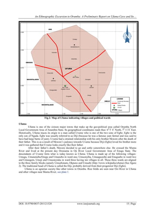 An Ethnographic Excursion to Orumba: A Preliminary Report on Ufuma Cave ...