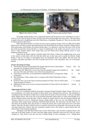 An Ethnographic Excursion to Orumba: A Preliminary Report on Ufuma Cave ...