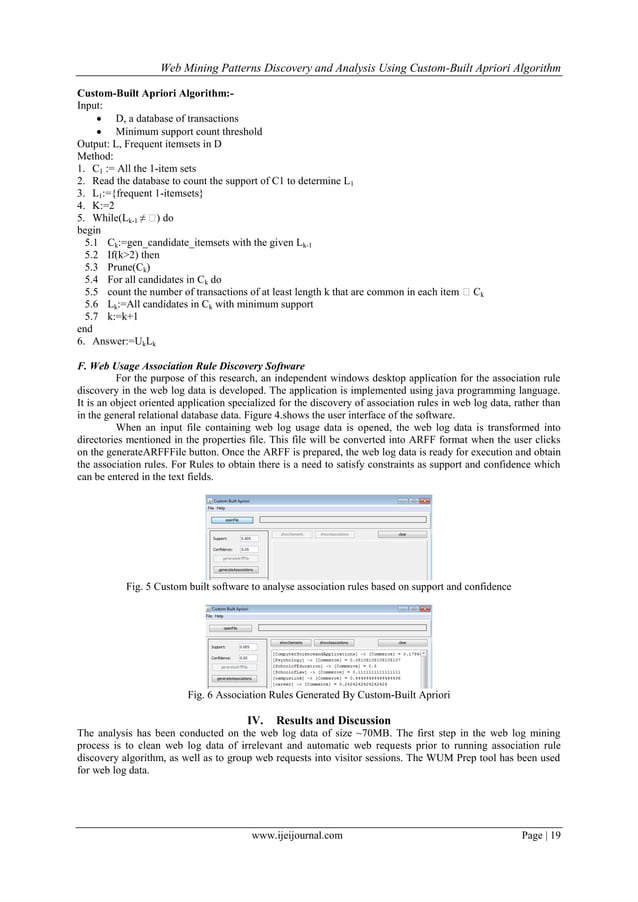 Web Mining Patterns Discovery and Analysis Using Custom-Built Apriori ...
