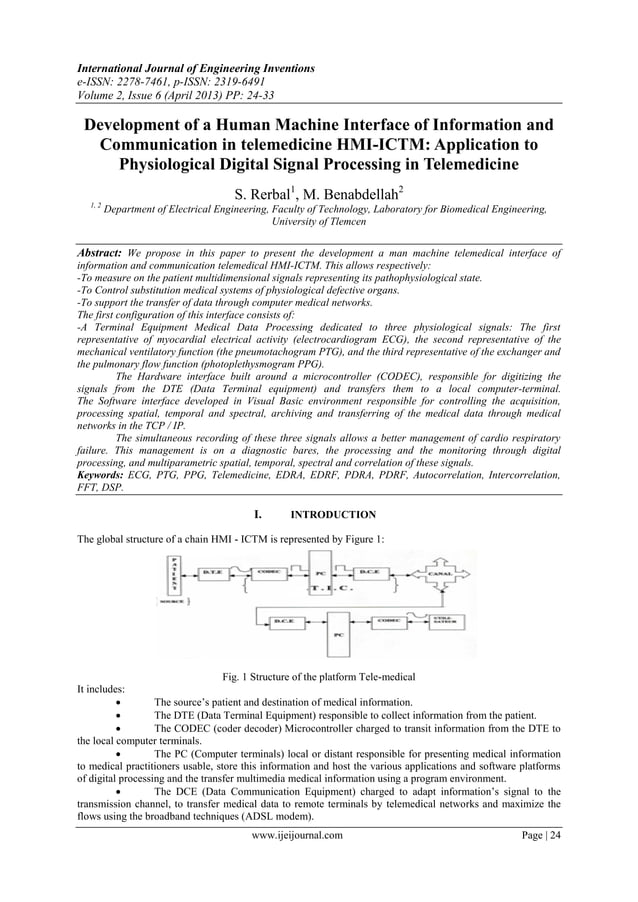 Development of a Human Machine Interface of Information and ...
