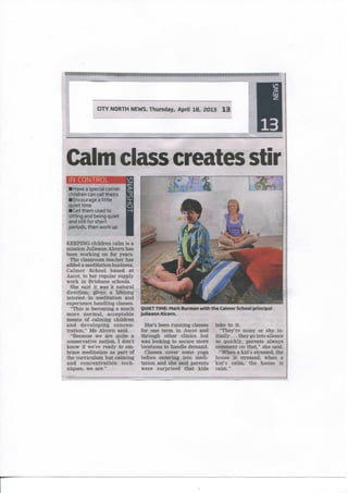 Calmer School City Newspaper article 180413 | PDF | Education