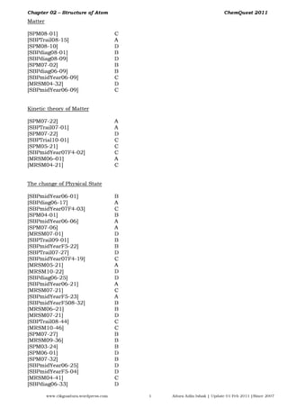 Jawapan C02 ChemQuest P1 | PDF