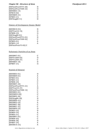 Jawapan C02 ChemQuest P1 | PDF