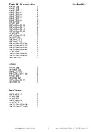 Jawapan C02 ChemQuest P1 | PDF