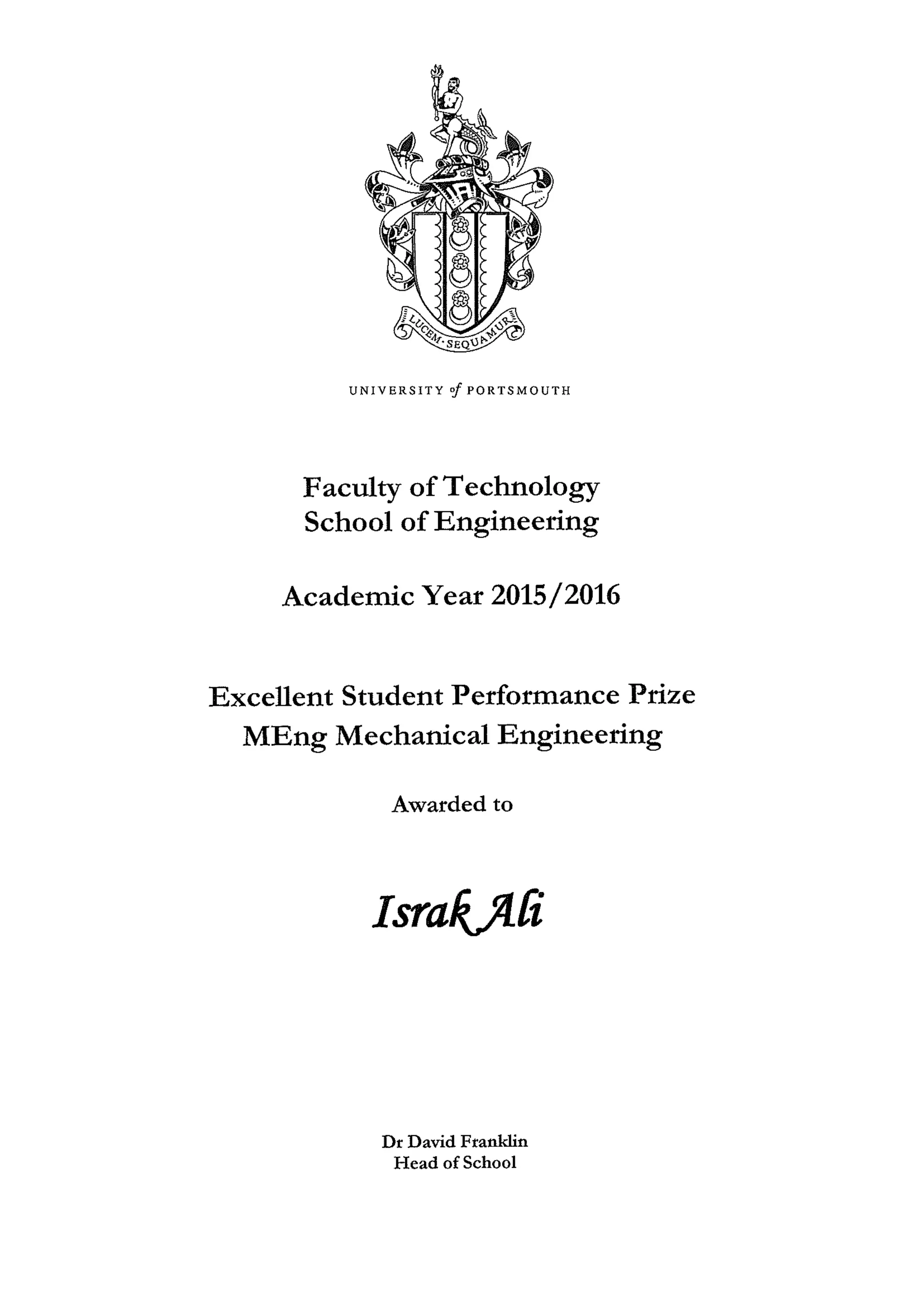 Excellent Performance Faculty Award | PDF