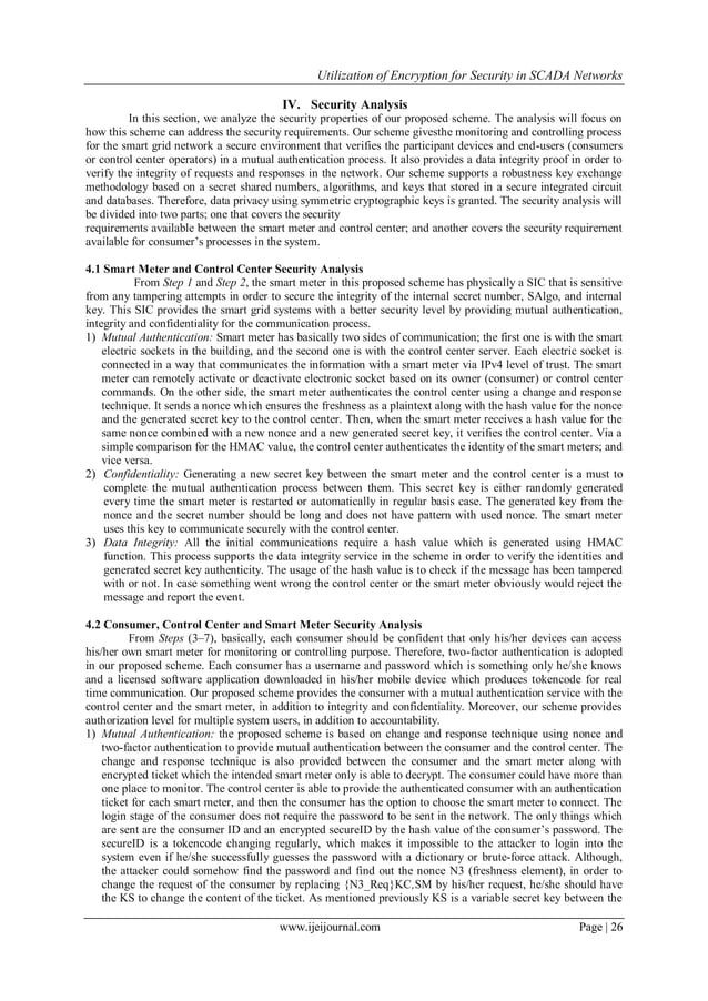 Utilization of Encryption for Security in SCADA Networks | PDF