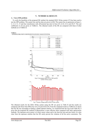Differential Evolution Algorithm for Optimal Power Flow and Economic Load Dispatch with Valve ...
