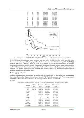 Differential Evolution Algorithm for Optimal Power Flow and Economic ...