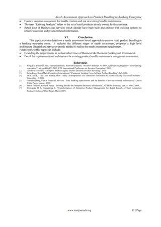 Needs Assessment Approach To Product Bundling In Banking Enterprise | PDF