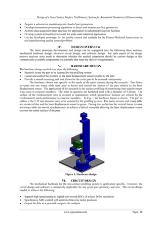 Design of a Non-Contact Surface Profilometry System for Automated Geometrical Dimensioning and ...