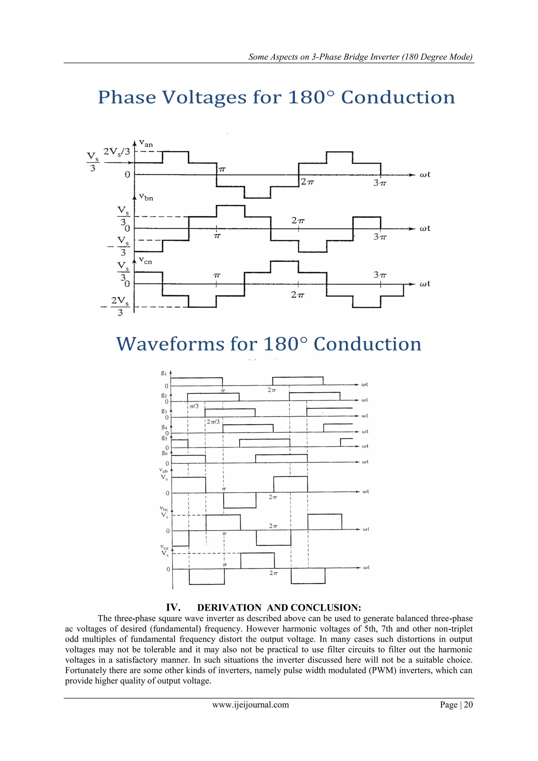 Some Aspects on 3-Phase Bridge Inverter (180 Degree Mode) | PDF