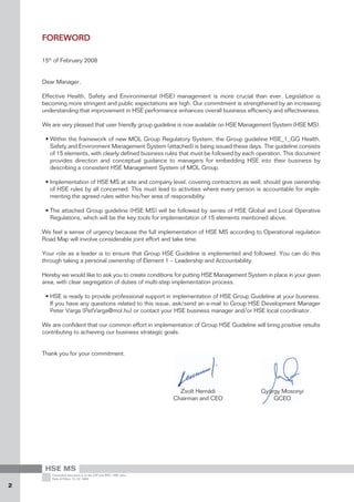 MOL Group HSE Management System | PDF