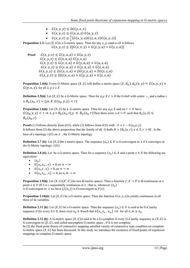 Some fixed point theorems of expansion mapping in g-metric spaces | PDF