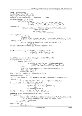Some Fixed Point Theorems of Expansion Mapping In G-Metric Spaces | PDF