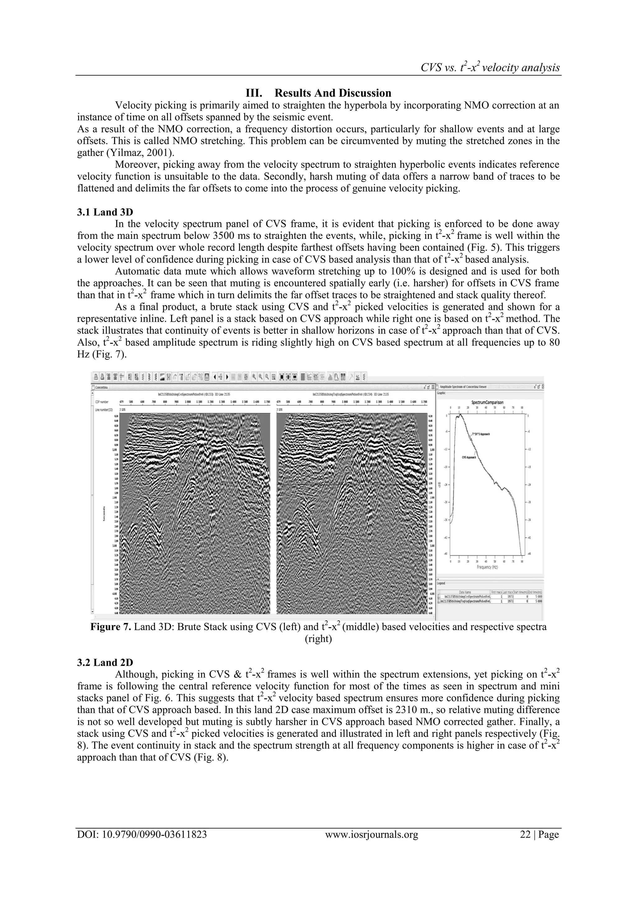 CVS vs. t2 -x 2 velocity analysis | PDF