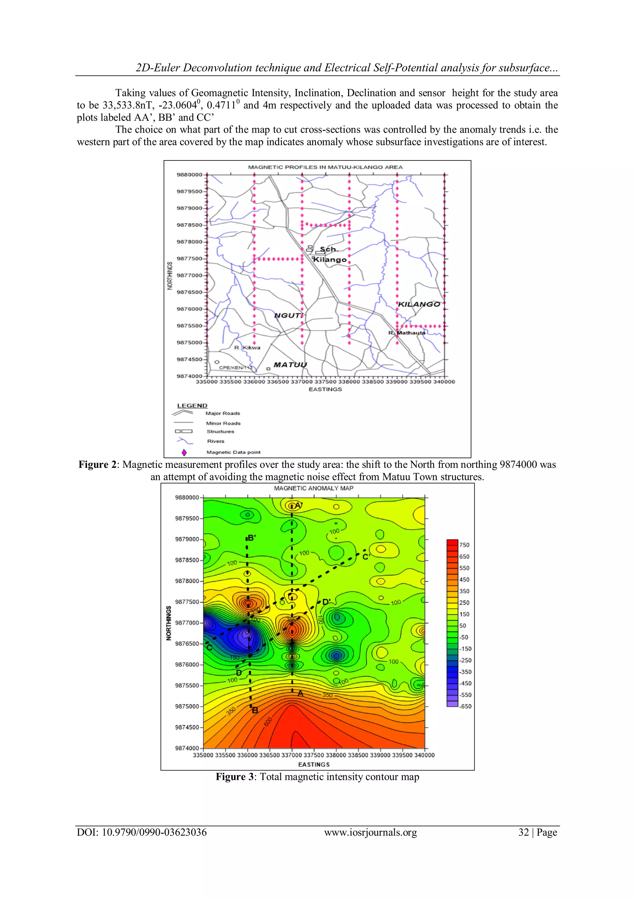 2d Euler Deconvolution Technique And Electrical Self Potential Analysis For Subsurface