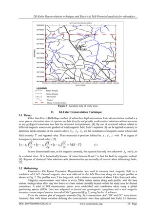 2D-Euler Deconvolution technique and Electrical Self-Potential analysis for subsurface ...