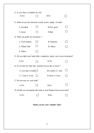 Questionnaire for the Private Banking Sector | DOCX