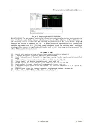 Implementation and Simulation of Ieee 754 Single-Precision Floating Point Multiplier | PDF