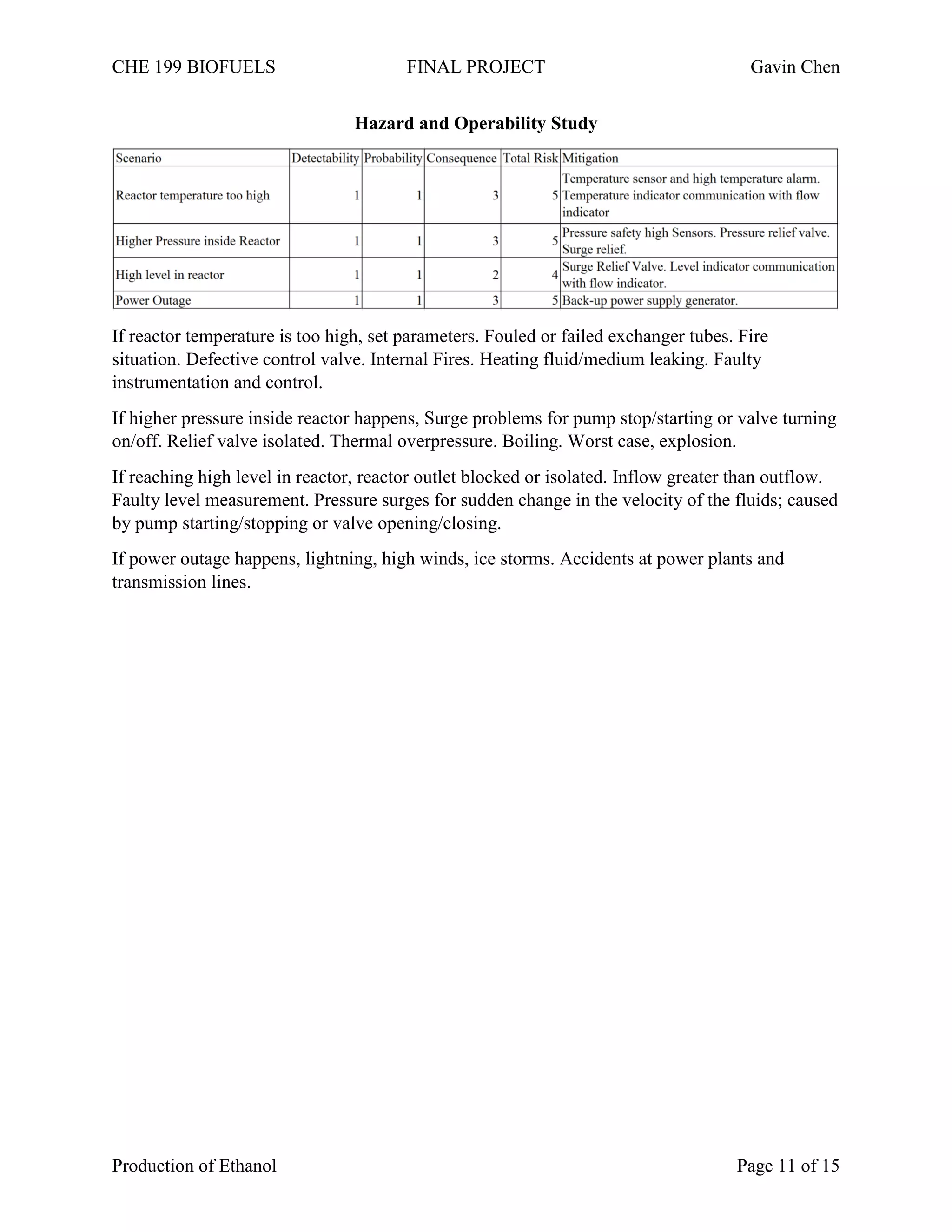 Production of Ethanol by Gavin Chen | PDF
