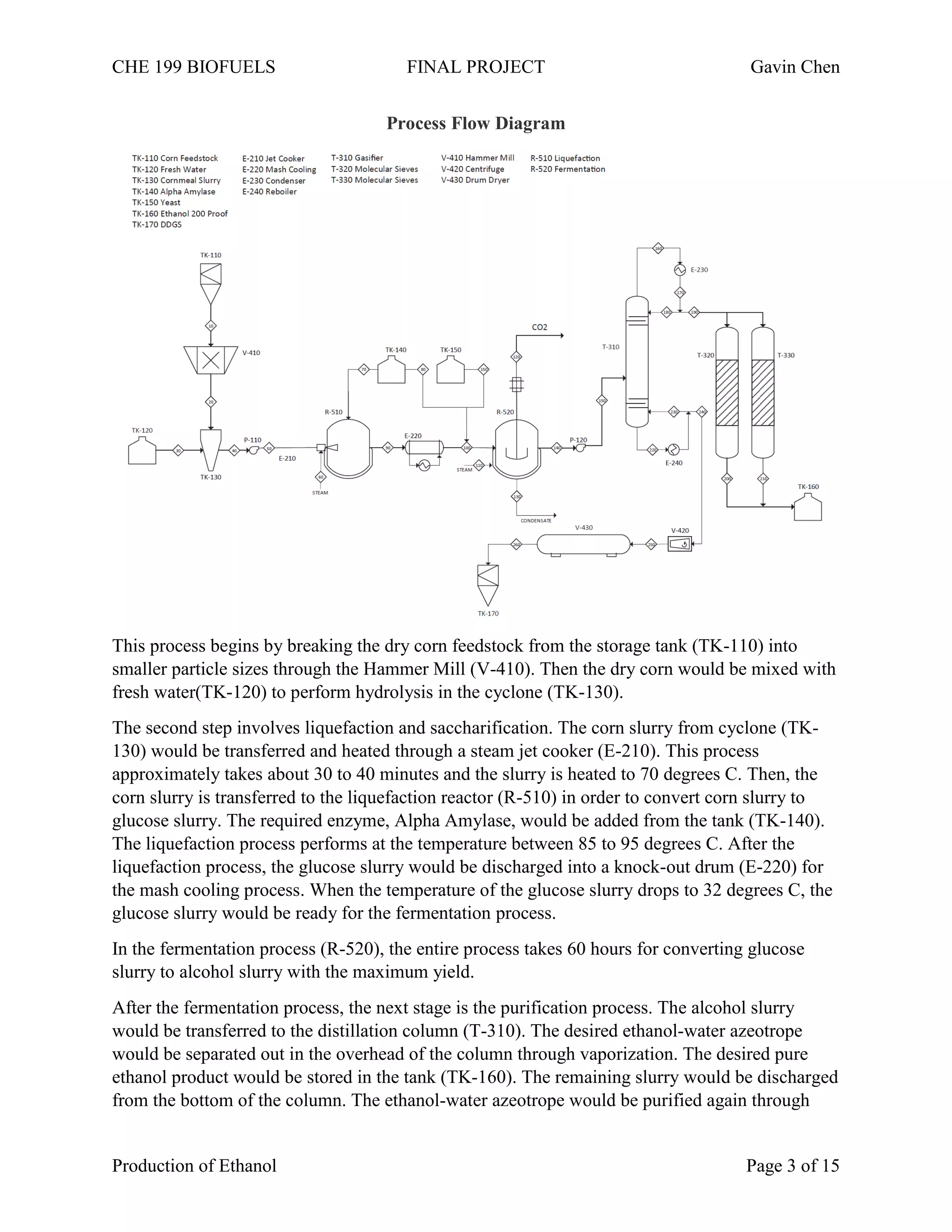 Production of Ethanol by Gavin Chen | PDF