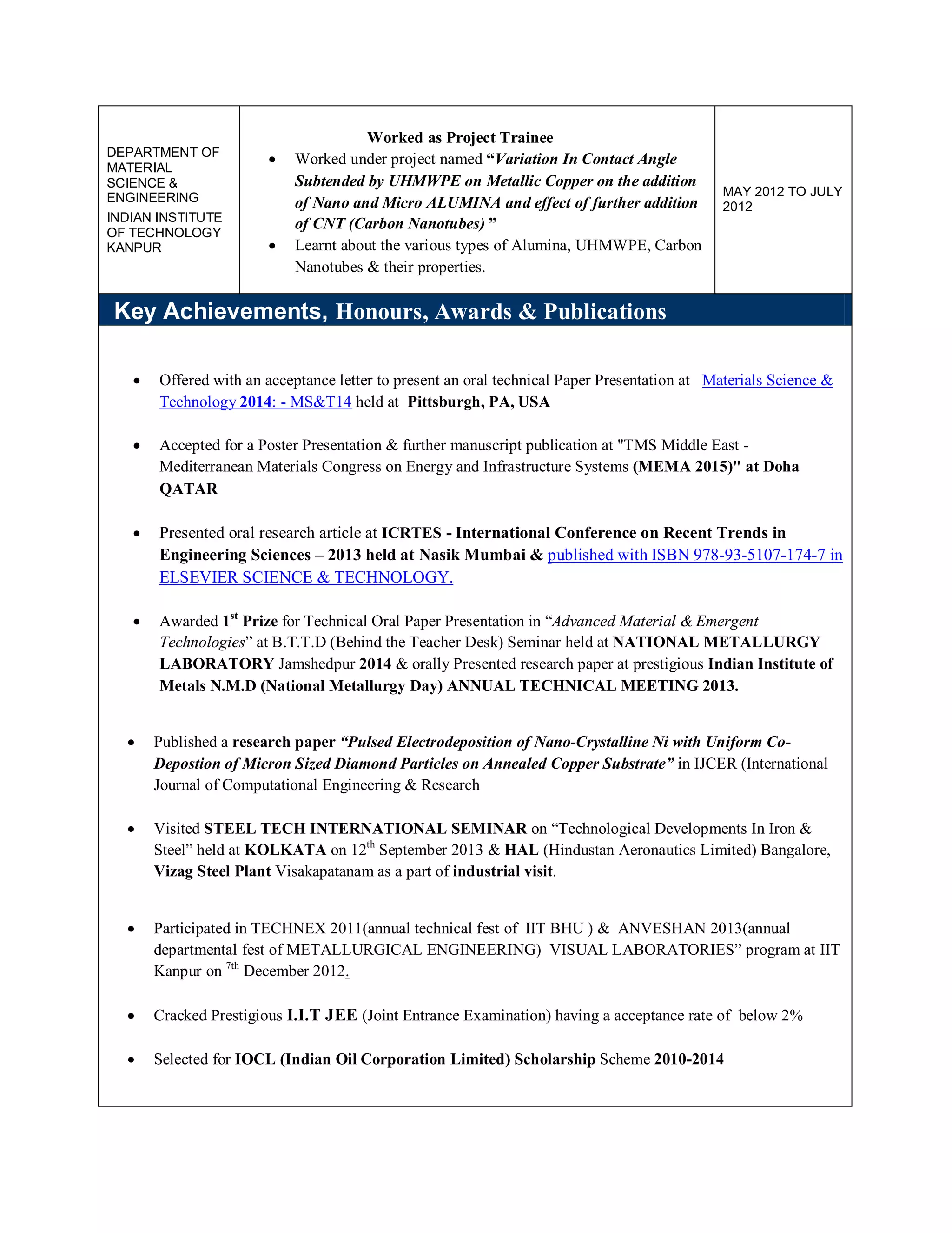 CV-PRASHANT KUMAR | PDF