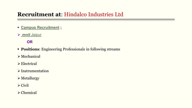 Hindalco Indusries Limited | PPTX