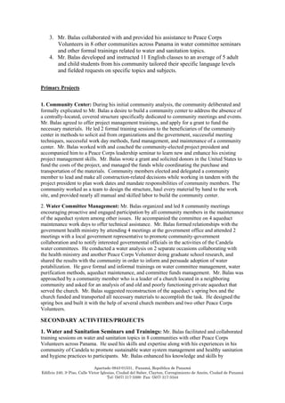 Description of Peace Corps Service | PDF