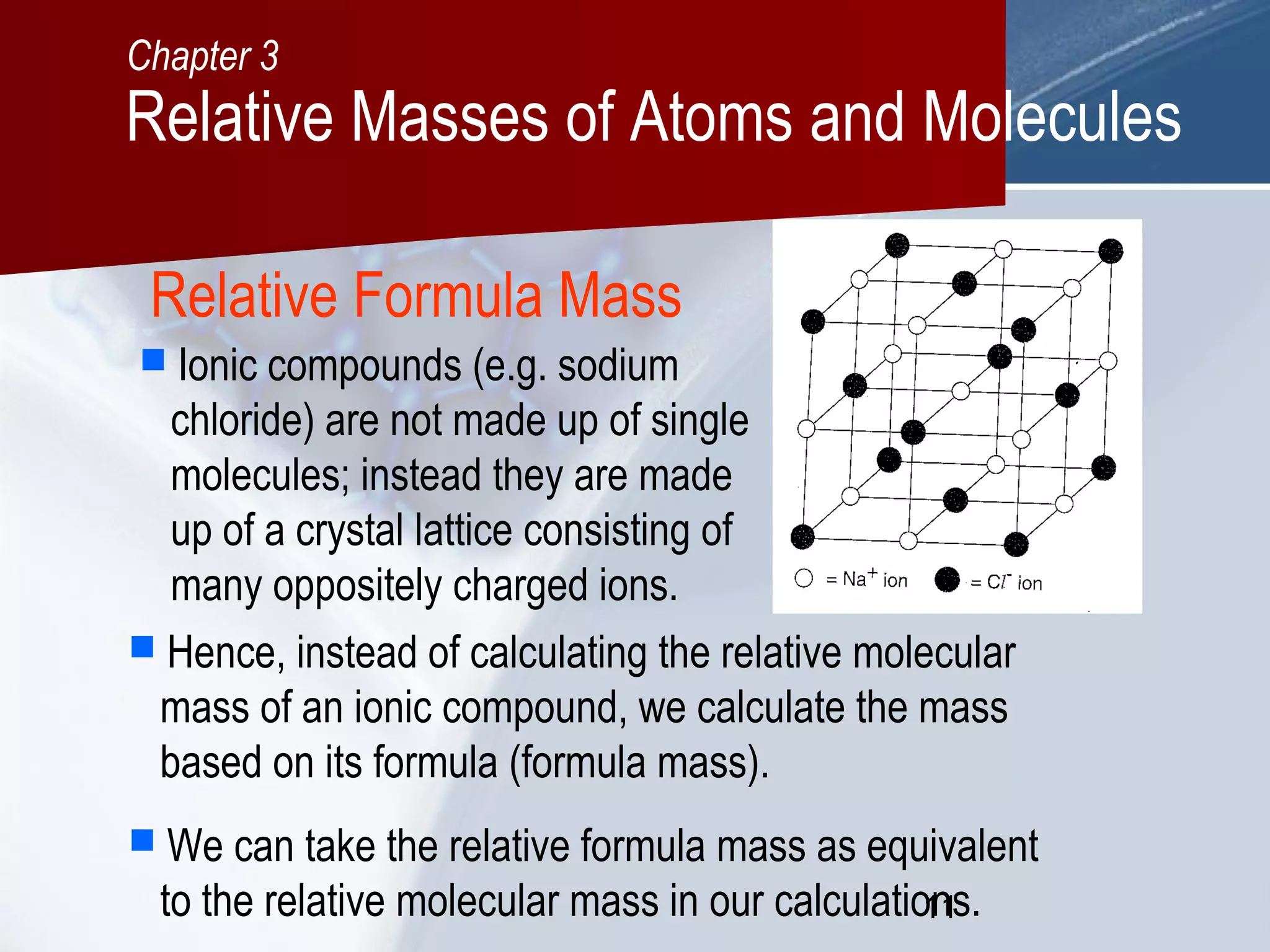C03 relative masses of atoms and molecules | PPT