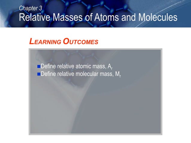 Relative Masses of Atoms and Molecules | PPT | Chemistry | Science