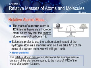 Relative Masses of Atoms and Molecules | PPT