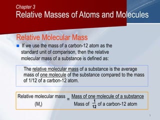 Relative Masses of Atoms and Molecules | PPT