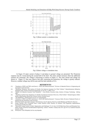 Matlab Modeling and Simulation of DFIG with Dump Resistor during Faulty Condition | PDF