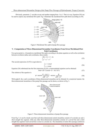Three-dimensional Streamline Design of the Pump Flow Passage of Hydrodynamic Torque Converter | PDF