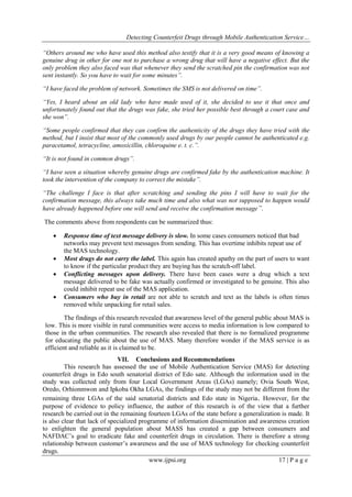 Detecting Counterfeit Drugs through Mobile Authentication Service (MAS ...