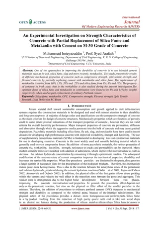 An Experimental Investigation on Strength Characteristics of Concrete ...