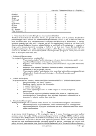 Assessing Elementary Pre-service Teachers' Knowledge for Teaching ...
