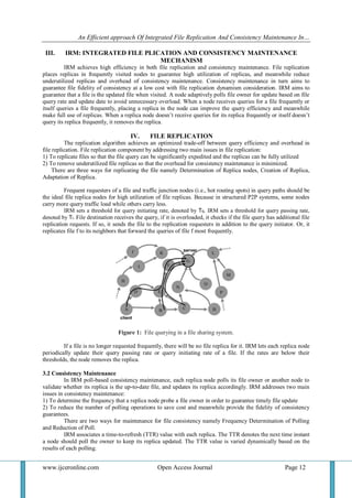 An Efficient approach of Integrated file Replication and Consistency ...