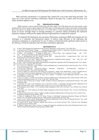 An Efficient approach of Integrated file Replication and Consistency Maintenance In peer-to-peer ...