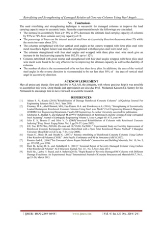 Retrofitting and Strengthening of Damaged Reinforced Concrete Columns ...