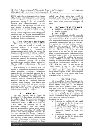 Compressive Strength of Ready Mix Concrete Using Soft Computing Techniques | PDF