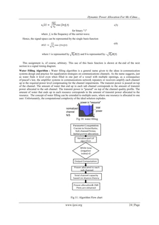 Dynamic Power Allocation for Mc-Cdma System Using Iterative Water Filling Algorithm (Iwfa) | PDF