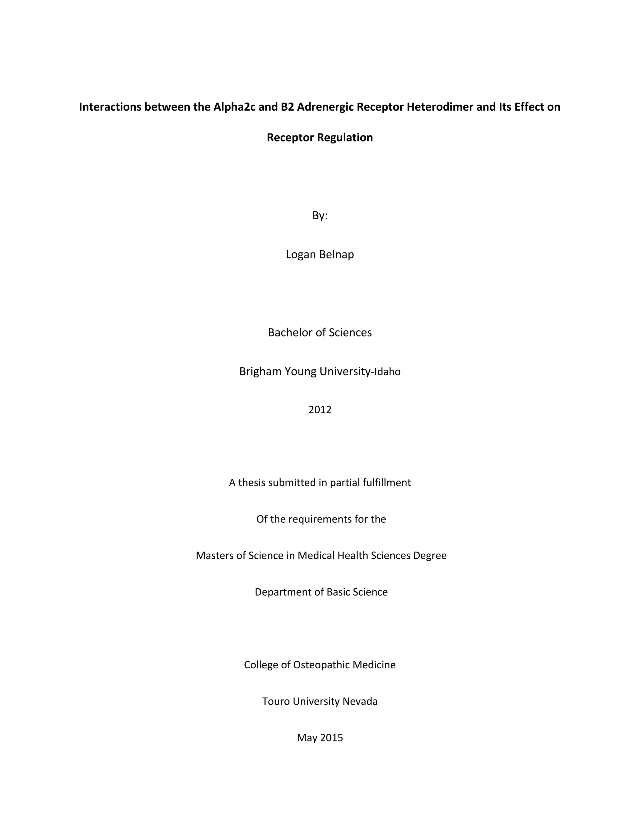 Masters Thesis | PDF