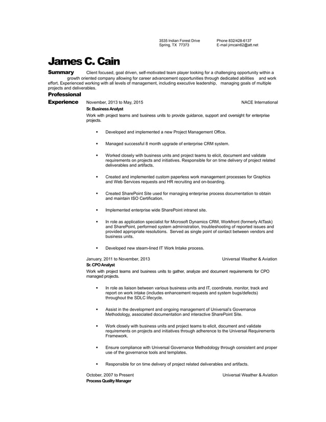 Jim Cain Resume_May 2015 | DOC