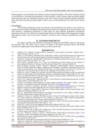 Discovery of Perched Aquifer When Assessing Aquifer Potential along the ...