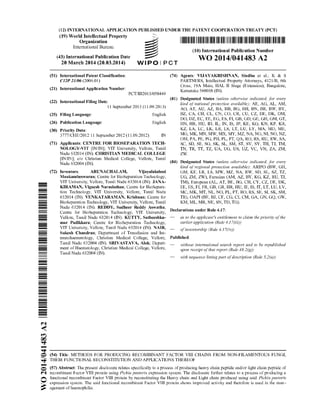 Sudheer - WIPO PATENT | PDF